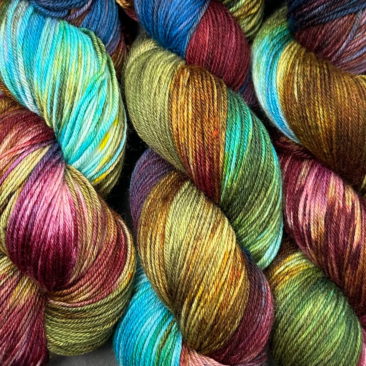 Good Juju Sock yarn Mountain Gems – Deep Dyed Yarns